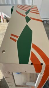 Pinball Cabinet Restoration - Painting With Stencils